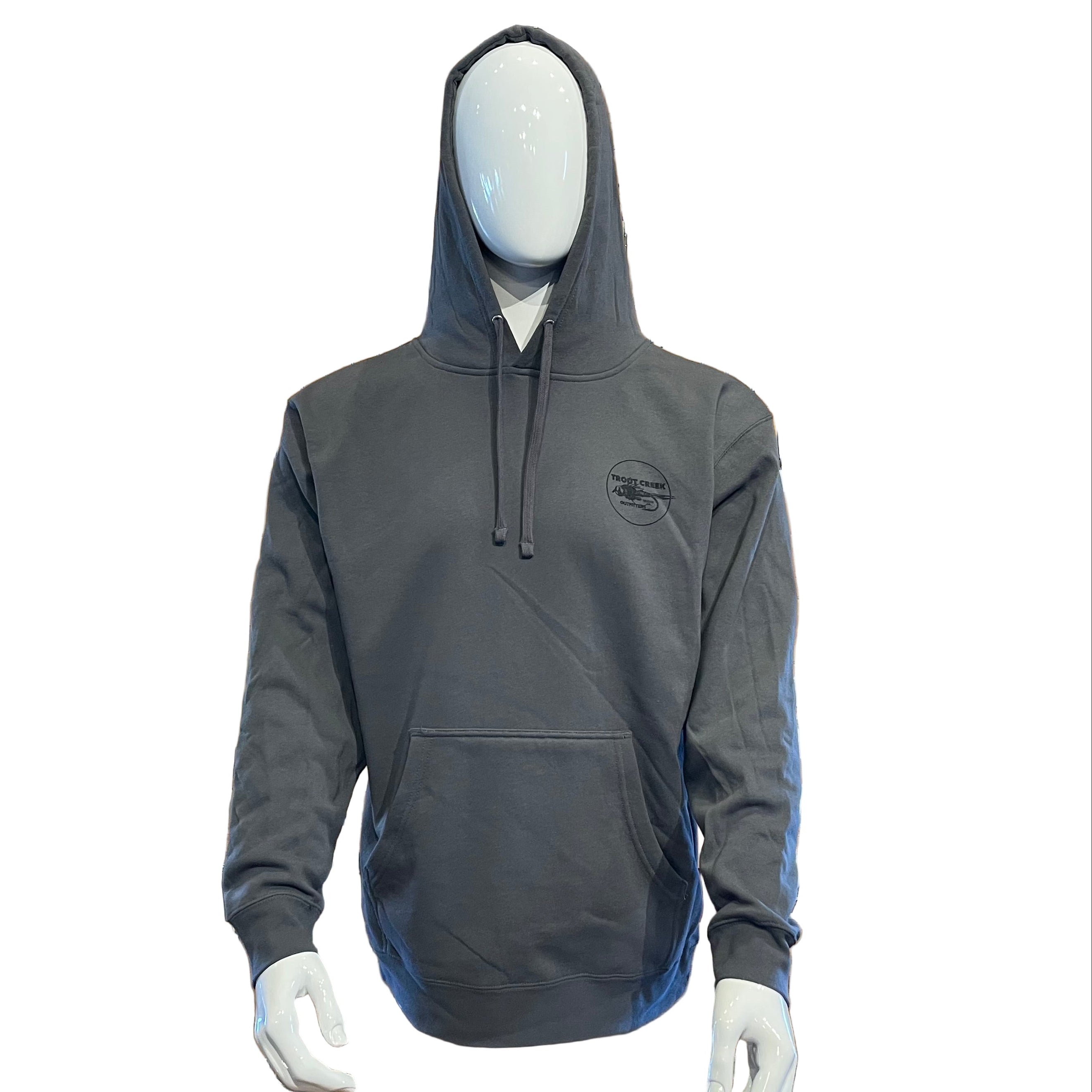 TCO Retro Series Hoodie - Charcoal (Full Back Logo) – Trout Creek ...