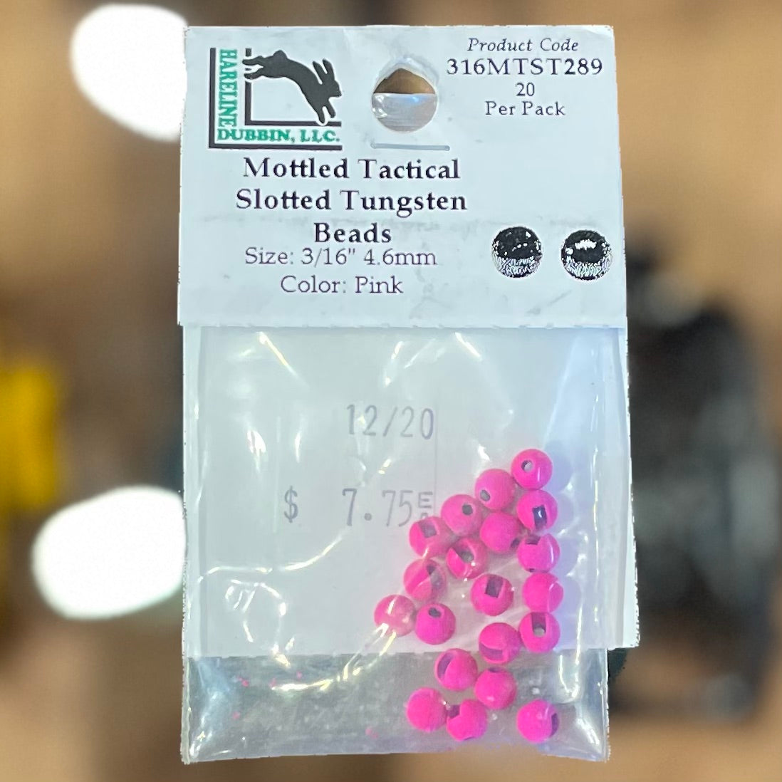 Hareline 3\16" 4.6mm Mottled Tactical Slotted Tungsten Beads 20 Pack ...