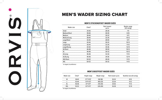 Wader Size Chart – Trout Creek Outfitters